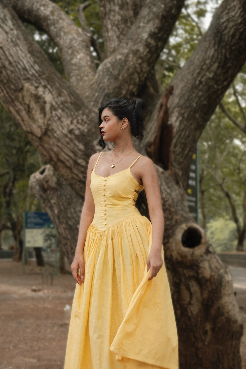 Riha Midi Dropwaist Dress – Jamun Soda